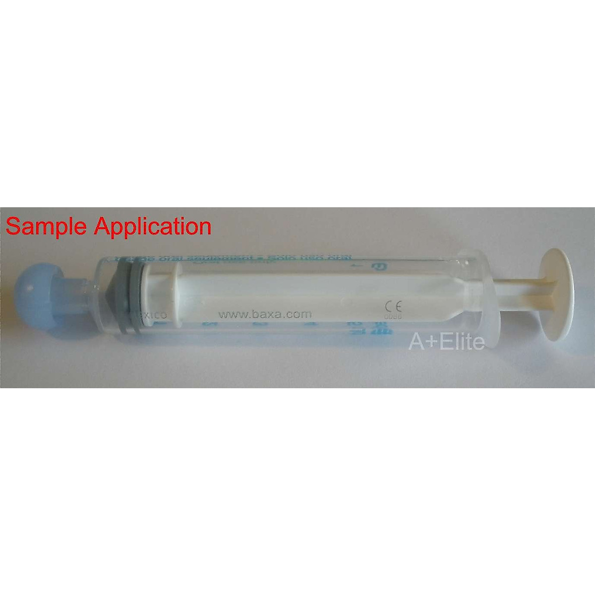 BAXA ExactaMed Oral Liquid Medication Syringe 5cc/5mL 10/PK Clear Medicine Dose Dispenser with Cap Exacta-Med Baxter Comar Latex Free