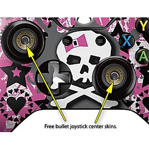 WraptorSkinz Decal Style Vinyl Skin Wrap compatible with XBOX One Original Wireless Controller Pink Bow Skull