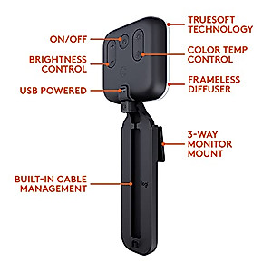 Logitech for Creators Litra Glow Plus StreamCam Bundle with Litra Glow Premium LED Streaming Light with TrueSoft, StreamCam Premium HD Webcam, Full HD 1080p 60 fps, Desktop Tripod Stand — Graphite