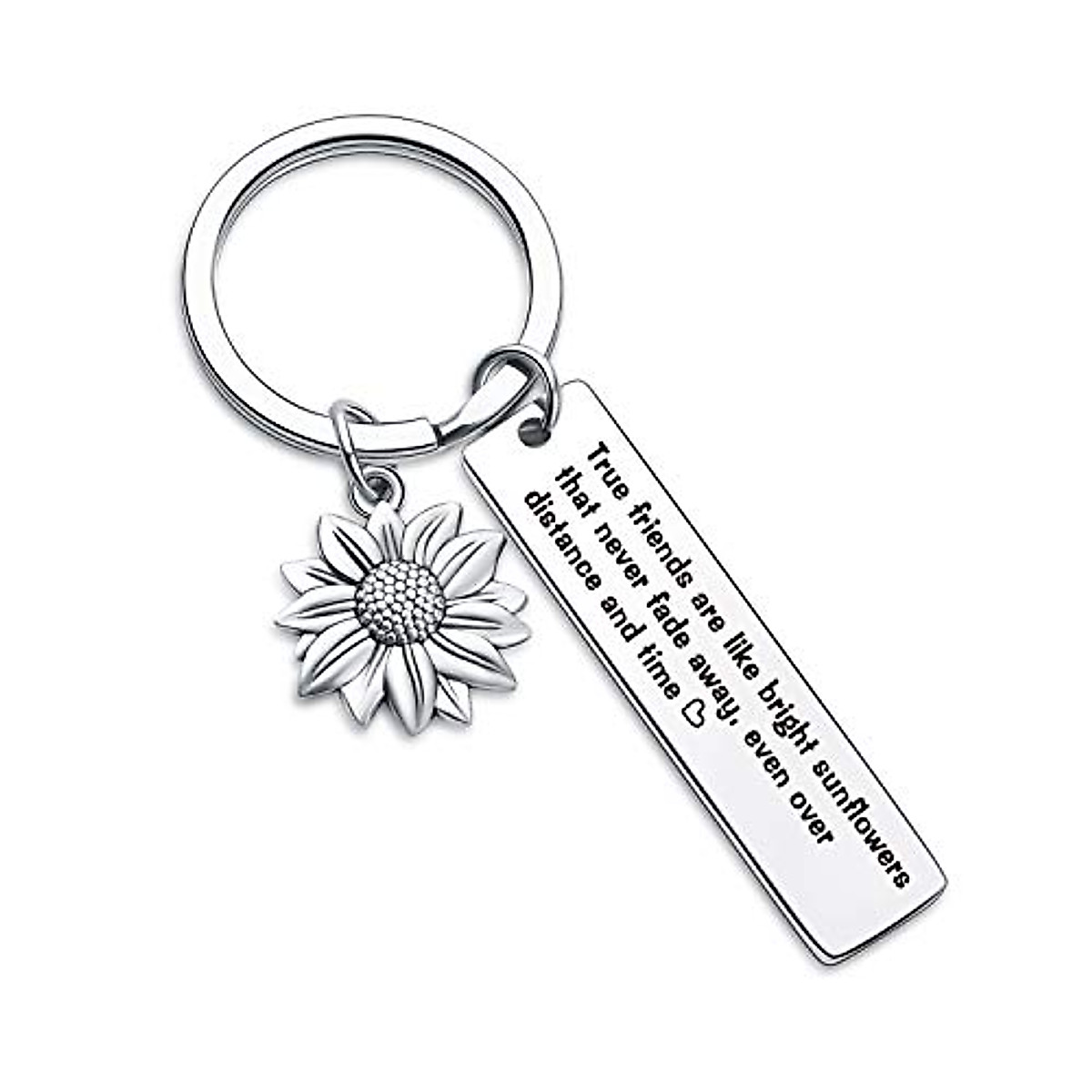 7RVZM Friendship Jewelry Inspirational Jewelry Sunflower Jewelry Moving Away Gift Going Away Gift college Going away Gift Long Distance Friendship Keychain besties Jewelry Sunflower Keychain
