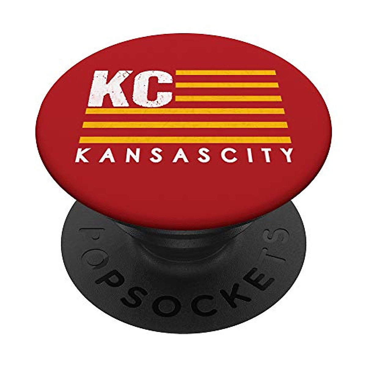 KC Red & Yellow Kansas City USA Flag Kc Red American Flag Kc PopSockets Swappable PopGrip