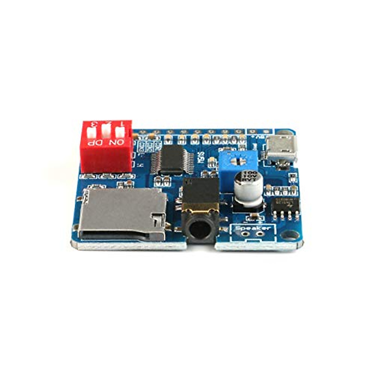 Voice Playback Module MP3 Voice Module Board WAV Decoding Trigger MP3 Playback Serial Control SD/TF Card for Arduino DY-SV5W