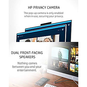 HP All-in-One Desktop PC, 11th Gen Intel Core i3-1115G4 Processor, 8 GB RAM, 512 GB SSD Storage, Full HD 23.8” Display, Windows 10 Home, Remote Work Ready, Mouse and Keyboard (24-dp1250, 2021)