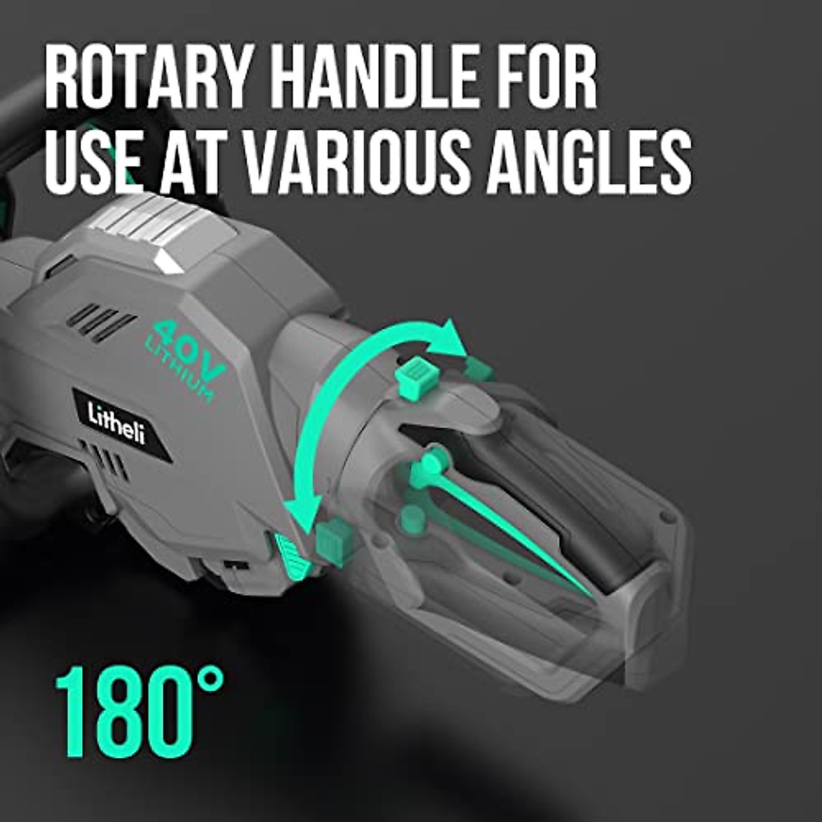 Litheli Cordless Hedge Trimmer 22″, 40V Battery Bush Trimmer Electric Hedge Trimmer for Pruning, with 2.0AH Battery and Charger