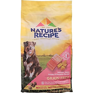 Nature′s Recipe Grain Free Salmon, Sweet Potato & Pumpkin Recipe Dry Dog Food, 4 lb. Bag