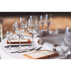 Pomp Pure White 90" x 132" Poplin Polyester Tablecloth (4 Pack) | Wrinkle + Stain Resistant Easy Care Premium Fabric | Fits 6FT Rectangle Table