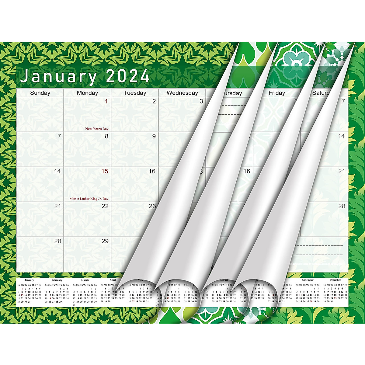 2023-2024 Calendar 16 Months Student Calendar/Planner for 3-Ring Binder, Desk, or Wall -v016
