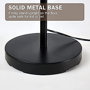 Luvkczc Dimmable Arc Floor Lamps for Living Room, Tall Floor Lamps with Adjustable Hanging Shade, Modern Arc Floor Lamp with Dimmer for Bedroom, 8WLED Bulb Include