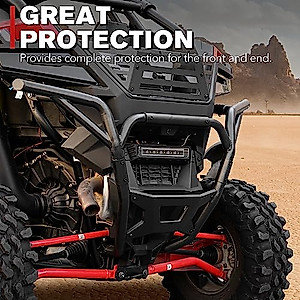 A & UTV PRO Front & Rear Bumper Kit for for Polaris RZR PRO XP/XP 4 2020 2021 2022 2023, Heavy Duty Combined Brushguard Bumper Protector Accessories, Replace OEM # 2883746-458, 2883748-458, 2 Set