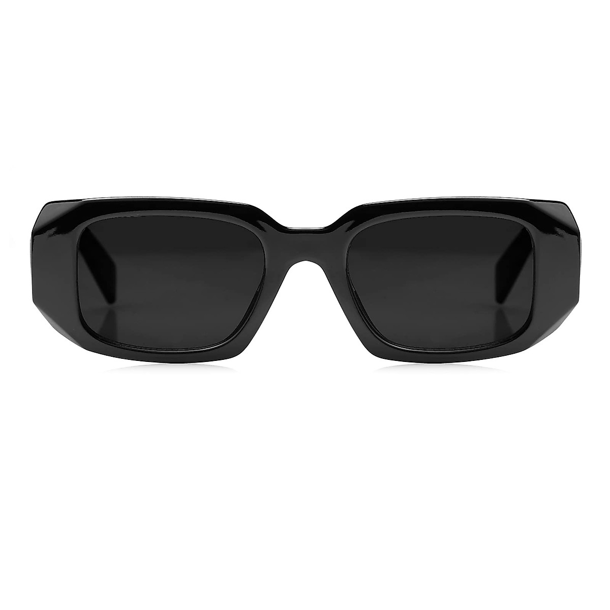 Haqptul Trendy Rectangle Sunglasses for Women Men Square Retro Vintage Hexagon Glasses 90S Y2K Shades Aesthetic Accessories