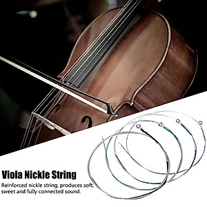 Viola String 4pcs Set V70 Viola Strings Set Reinforced Nickle String for Viola Replacement Part