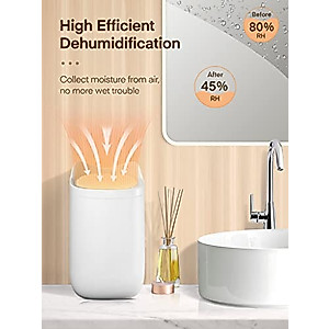 ZZWW Small Dehumidifier, Quiet Mini Dehumidifier 220 Sq.Ft (20oz Water Tank), Portable Dehumidifier for Bedroom, Bathroom, Closet White