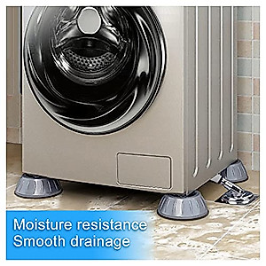 WishLotus Washing Machine Pad 4PCS, Antivibration Rubber Feet Non-Slip Shockproof Pad for Washing Machine & Dryer, Dish Washing Machine, Refrigerator, Tables, Chairs, Couches (10cm)