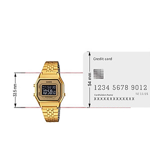 Casio LA-680WGA-9B – Clock with Quartz Movement, for Women, Gold Colour, Gold, UINICA, Fashion