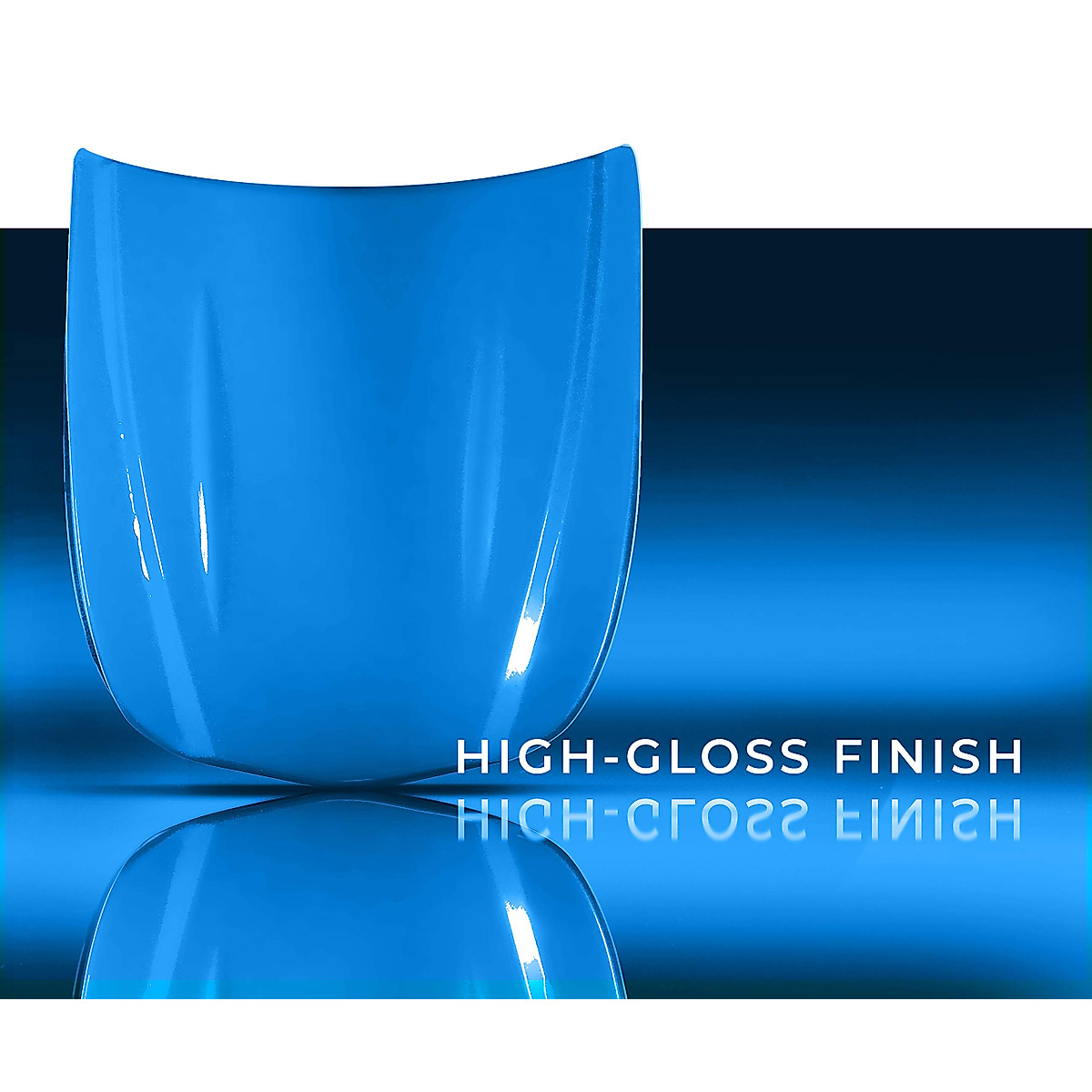 VViViD+ Ultra Gloss Smurf Blue Vinyl Car Wrap Premium Paint Replacement Film Roll with Nano Air Release Technology, Stretchable Protective Cap Liner, Self Adhesive, Indoor Outdoor (1ft x 5ft)