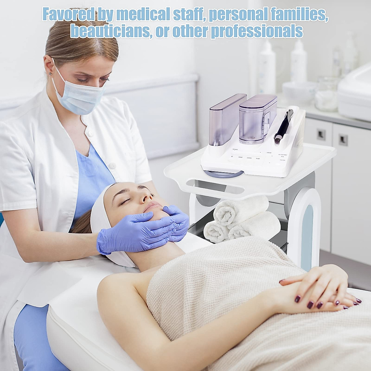 Mobile Medical Trolley Cart 130 Lbs Load Portable Professional Cart for Ultrasound Imaging Scanner Vehicle Beauty Storage Cart with Drawers Tool Tray Wheels for Home Hospital Office Medical Clinic