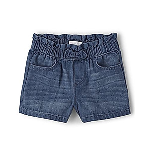 The Children's Place,And Toddler Girls Denim Shortie Shorts,Baby-Girls,Rose Wash,9-12 Months
