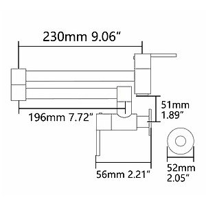 Brushed Gold Pot Filler Faucet Wall Mount, Biveah Brass Folding Kitchen Sink Faucet Single Hole, KLB011BG