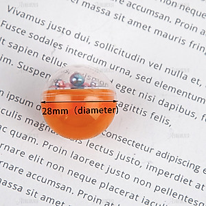 AUEAR, Colorful Small Round Capsules 1.1 Inch Vending Machine Capsules Empty Plastic Gumball Machine Containers for Party Favor Prize (50 Packs)