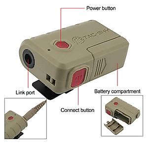 TACGZGJSM Tactical Headset Extension Line U174 plug PTT with Bluetooth，Compatible with Mobile Phone，for COMTAC, AMP,Sordin etc. series headsets. (Tan)