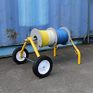 Rack-A-Tiers E-Z Roll - Wire Dispenser Rack, Ultra-Compact & Collapsible Wheeled Wire Dispenser (55455)