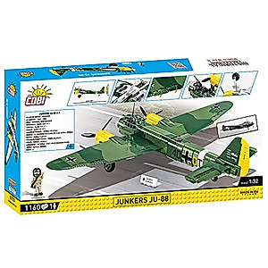 COBI Historical Collection World War II Junkers JU-88 Plane, 1180 pcs