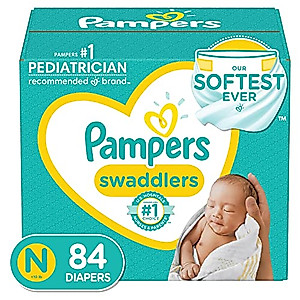 Pampers Swaddlers Newborn Diaper Size 0 84 Count (Pack of 2)