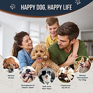 GOWGOW Wooden Chews for Dogs & Natural Dog Rope Toys, 2 Pack Size Small - 100% Natural Chews for Dogs Teething, Stress Relief, Dental Health, Organic Dog Toys