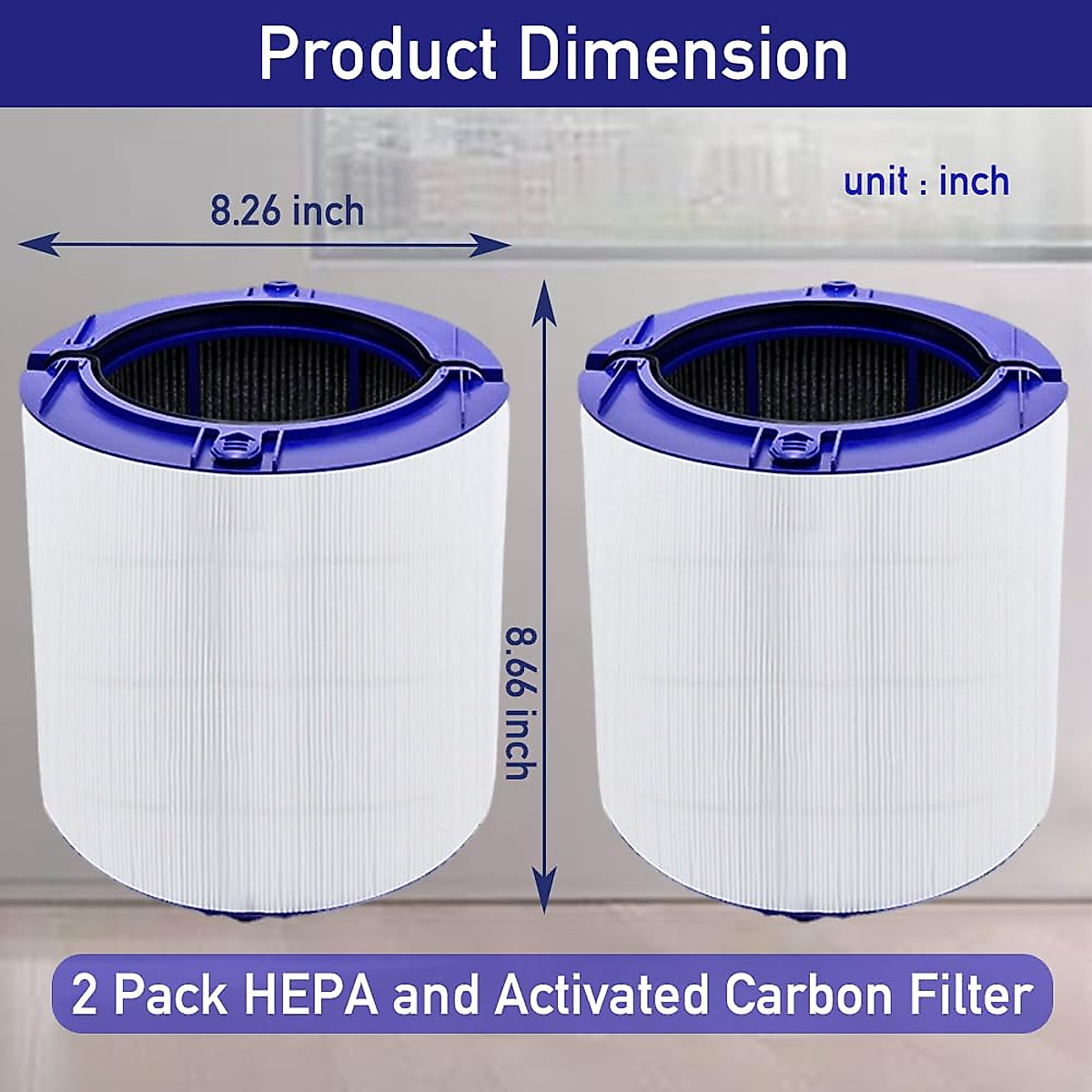2 PACK Filter Replacement for Dyson TP06 HP06 PH01 PH02 HP07 TP07 HP09 TP09, Part # 970341-01