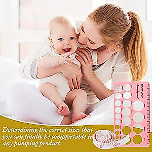 Nipple Ruler, Nipple Rulers for Flange Sizing Measurement Tool, Silicone & Soft Flange Size Measure for Nipples, Breast Flange Measuring Tool Breast Pump Sizing Tool - New Mothers Musthaves (Pink)