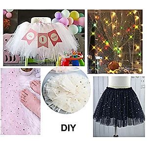 Glitter Tulle Fabric Rolls, 6” by 50 Yards (150FT) Sparkling Tulle Spool Ribbon Sequin Tulle Netting Fabric for Tutu Skirt Wedding Birthday Baby Shower Bows Party Decoration (Grey)