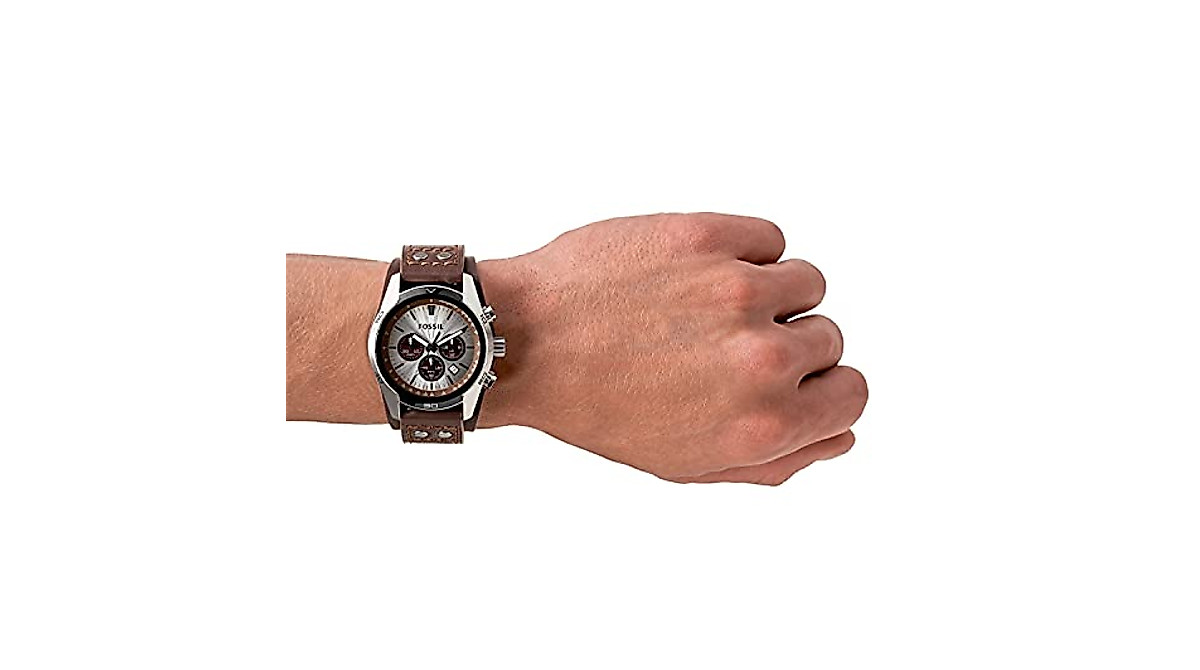 Fossil Men's Coachman Quartz Chronograph Watch - Silver & Brown