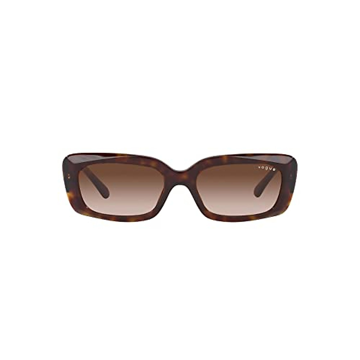 Vogue Eyewear Women's VO5440S Square Sunglasses, Dark Havana/Brown Gradient, 52 mm