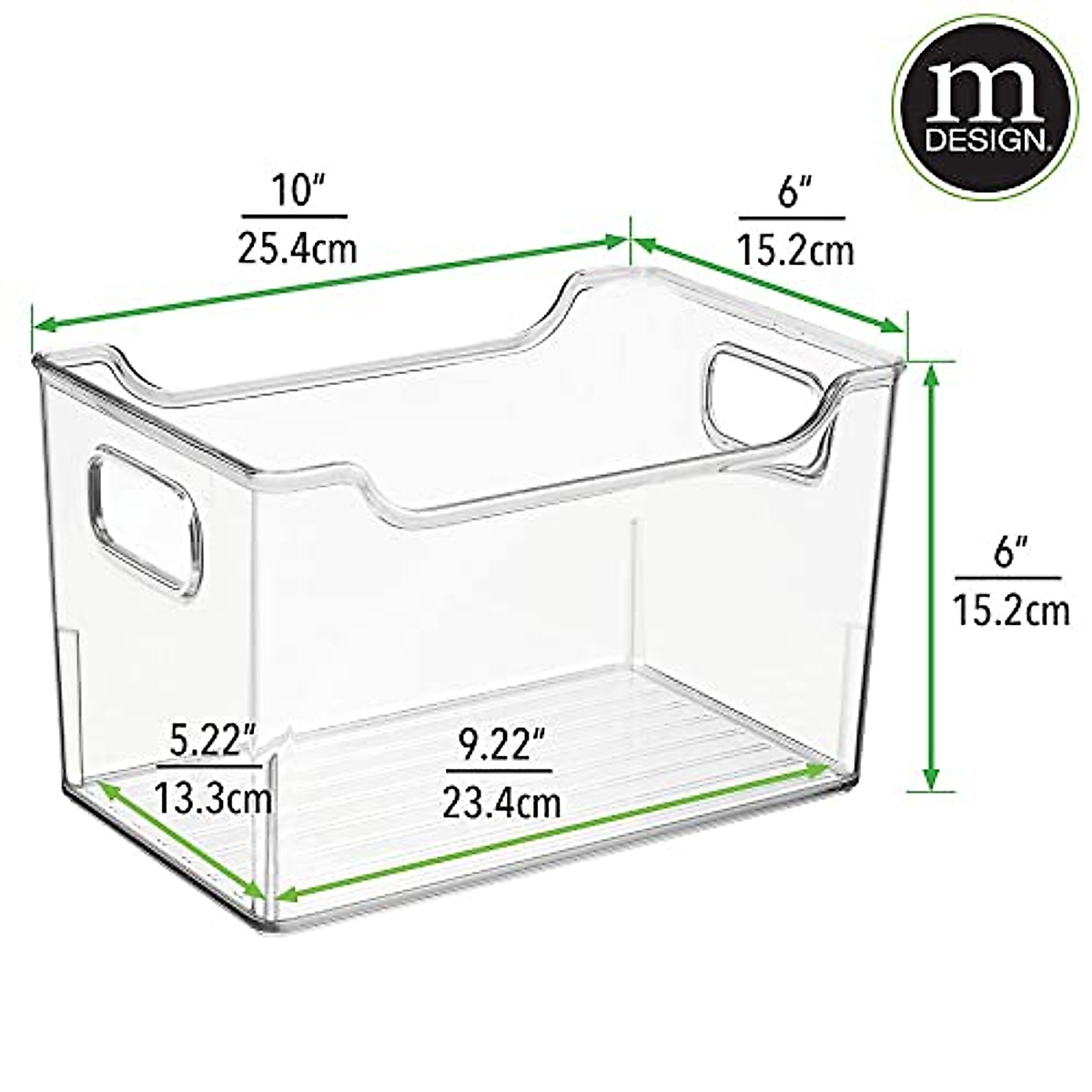 mDesign Deep Plastic Storage Organizer Bin, Craft Room Organization for Classroom, Studio, Shelves, and Closet - Storage for Sewing, Art Supplies, Yarn, and Tools - Ligne Collection - 8 Pack - Clear