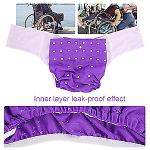 Adult Nappy, 5 Colors Waterproof Adult Brief Diapers or Washable Adult Pocket Nappy Cover, Adjustable Reusable Diaper Cloth Suitable for The Old, The Disabled, Pregnant