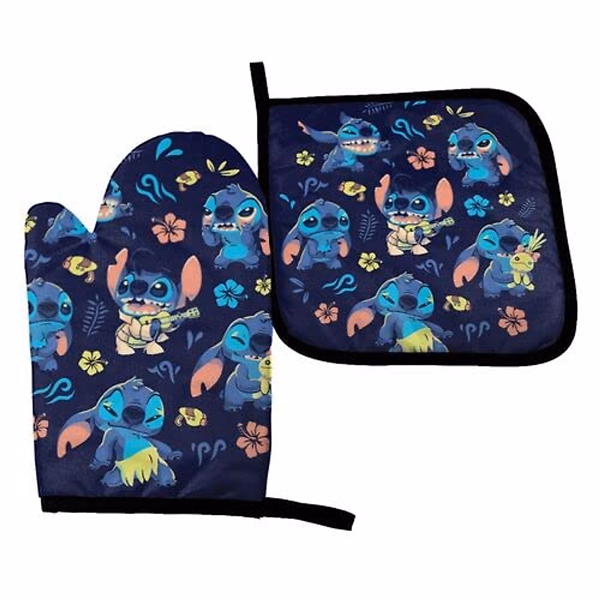 Oven Mitts and Pot Holders Sets Heat Resistant Kitchen Accessories Thermal Gloves and Pads Protect Your Hands in The Kitchen