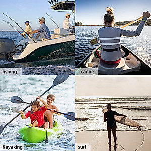 BB Hapeayou Kayaking Paddle Leash Tether 1 Pack-Stretchable Coiled Lanyard for Kayak, Paddle, Fishing Rod Extend to 59inch (Black)