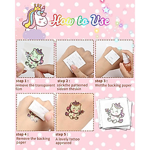 XSIUOTIS Unicorn Birthday Party Favors - 51 PCS Temporary Tattoos Individually Wrap Glow In The Dark | Assorted Goodies for Party Supplies, Goody Bag Stuffers