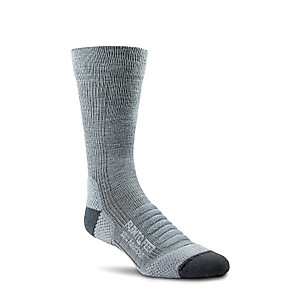 Farm to Feet Damascus Lightweight Merino Wool Crew Socks, Charcoal, X-Large