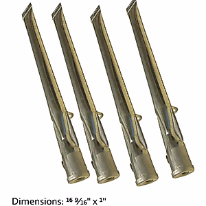 Set of 4 Stainless Steel Burners for Backyard Grill Model BY13-101-001-12, GBC1349W, GBC1449W