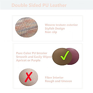 Tissue Box Cover, Rectangular PU Leather Weave Texture Napkin Paper towel Holder with Decor & Storage for Living Room, Dinner Tables, Countertops, Nightstands, Bathroom, Office, Hotel, Car and Outdoor