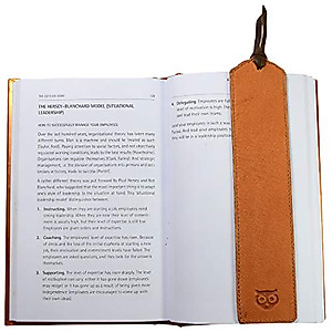 Hide & Drink, Deluxe Leather Bookmark, (7.5 in.) Long (2 Pack), Classic Bookmark, Stitched Bookmark, Handmade Includes 101 Year Warranty :: Bourbon Brown