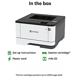 Lexmark MS431DN Laser Printer - Monochrome - 42 ppm Mono - 2400 dpi Print - Automatic Duplex Print - 100 Sheets Input - Gigabit Ethernet