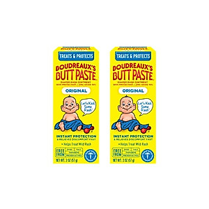 Boudreaux's Butt Paste Diaper Rash Ointment Original 2 oz (Pack of 2)