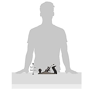 GreatNeck C4 Bench Jack Plane (9 Inch), 2 Inch Cutter, Adjustable to Control the Blade, Cast Iron Body, Quality Plastic Ergonomic Handles