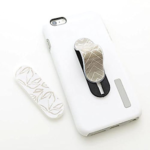 YubiLoop Phone Grip Hook and Foldable Stand (1 Base + 2 Bands) | Universal Selfie Finger Ring Strap with Collapsible Kickstand Loop | Accessories for Smartphones, Tablets and Cases (The Raina)