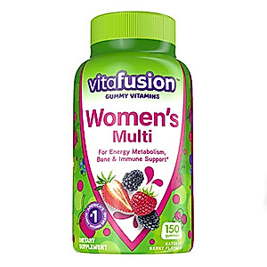 vitafusion Women’s Daily Gummy Multivitamin: vitamin C & E, Delicious Berry Flavors, 150ct (75 day supply), from America’s number one Gummy Vitamin Brand