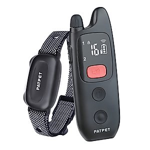 PATPET Dog Shock Collar with Remote - Waterproof Dog Training Collar for Small Medium Large Dogs with Beep, Vibration and 16 Static Levels Shock