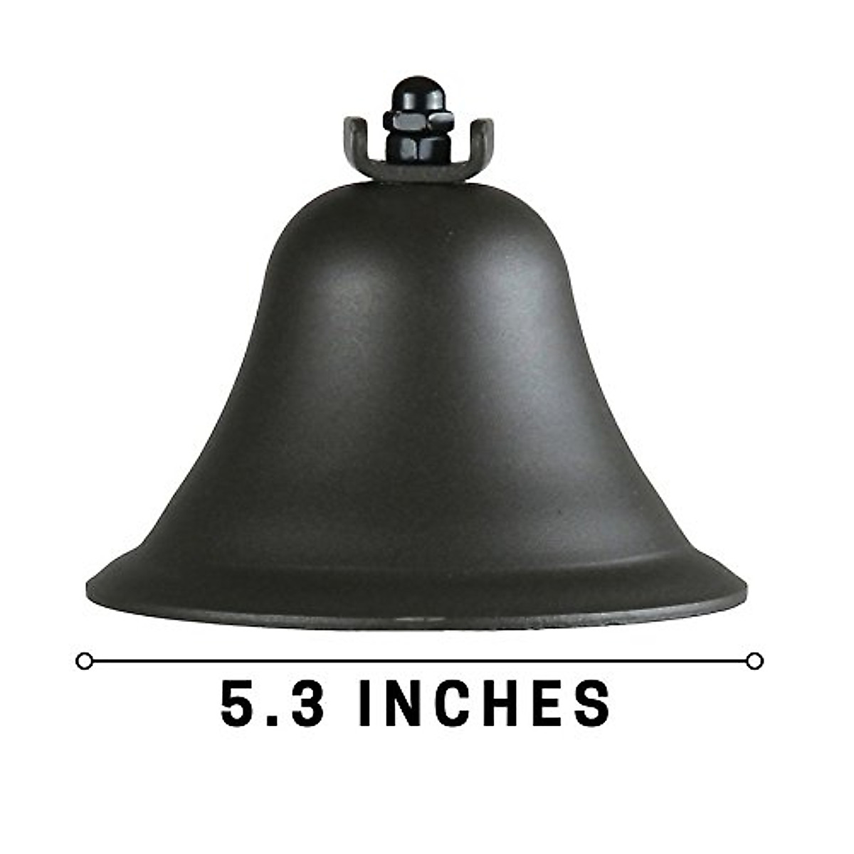 Upstreet Outdoor Bell & Indoor Dinner Bell/Made of Black Large Bell, Cast Iron Bell, Ideal for Wall Mounted Bell, Bracket Mounts Metal Dinner Bell and Hanging Bell for Home, School or Church