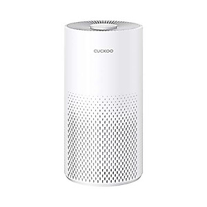 CUCKOO Air Purifier with 3-Stage H13 True HEPA Filter for Bedroom and Office (227 sq. ft.), Activated Carbon Filters 99.97% Odors, Smoke, Dust, Pollen, Pet Dander, Modes, LED, White, CAC-10510FW